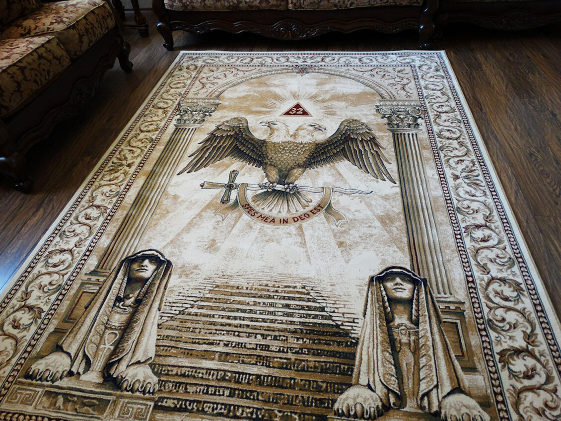 UNIQABLE, Custom Scottish Rite Masonic 32nd Degree Freemason Area Rug ...