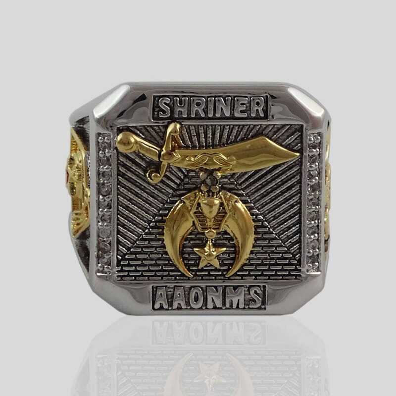 Handcrafted Shriner Scottish Rite 32 Degree Masonic Men Size Ring White ...