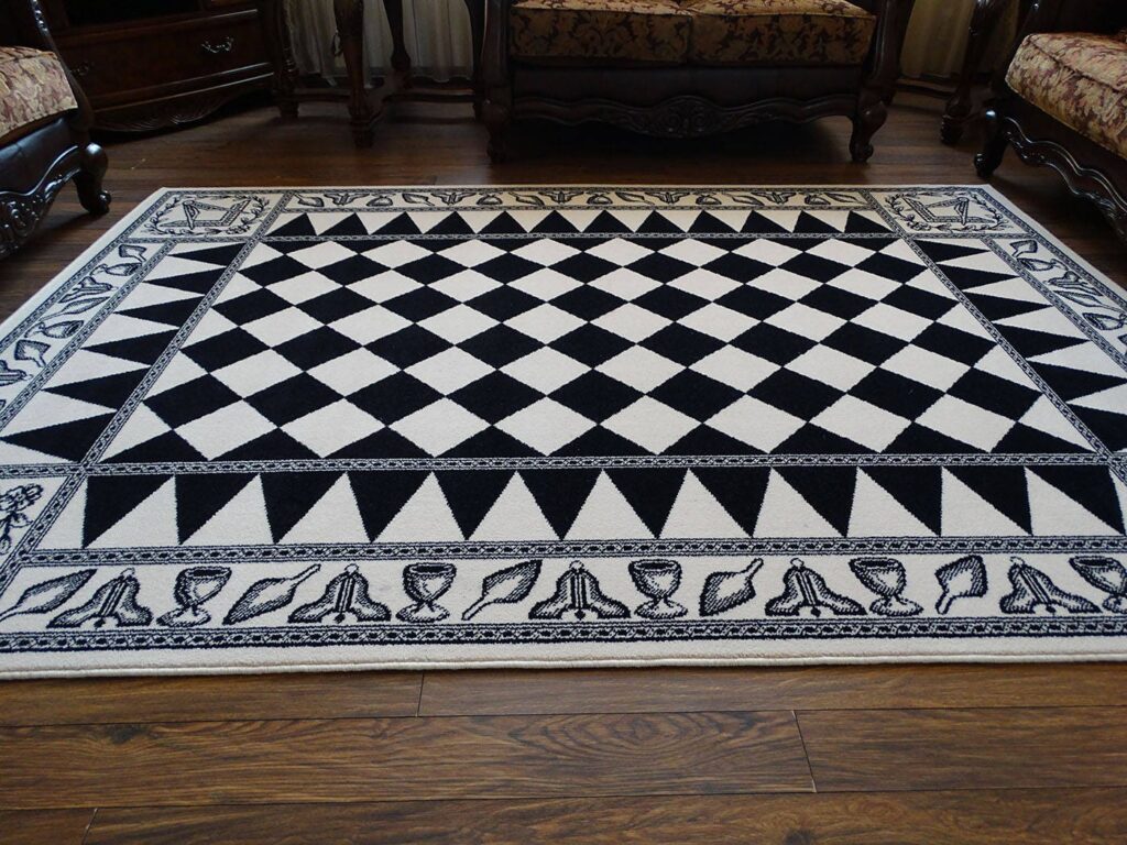 Masonic Custom Australian Wool Area Rug Carpet 6'x9' Ring Apron ...