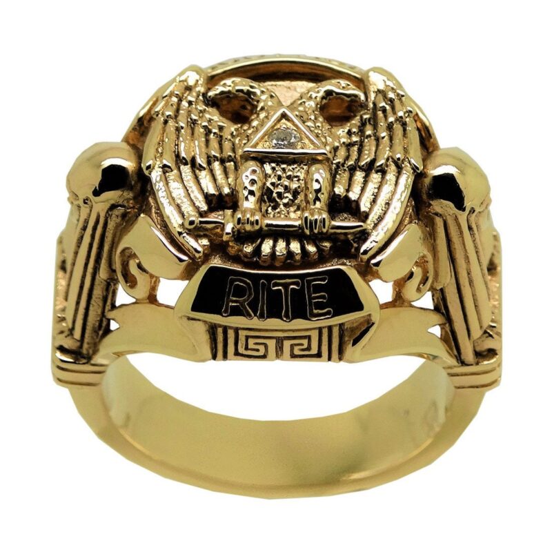 Handcrafted 14K or 10K Yellow Gold and Diamond Custom Made Scottish ...