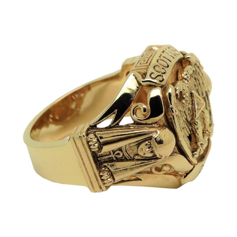 Handcrafted 14K or 10K Yellow Gold and Diamond Custom Made Scottish ...