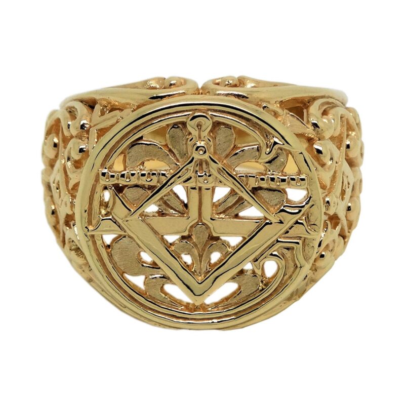 Mason Handmade 14K or 10K Solid Yellow White Gold Custom Made Masonic ...