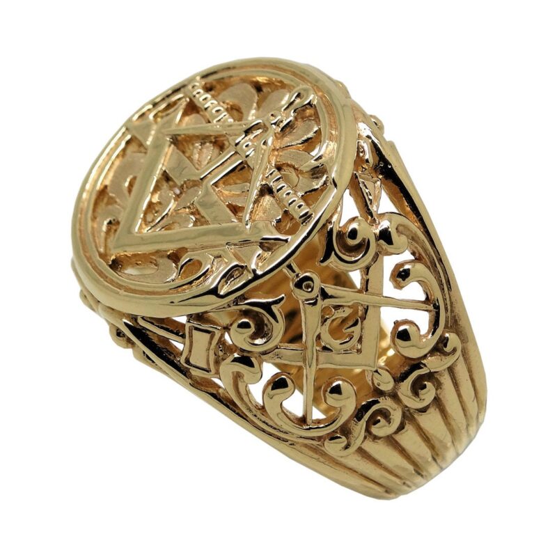 Mason Handmade 14K or 10K Solid Yellow White Gold Custom Made Masonic ...