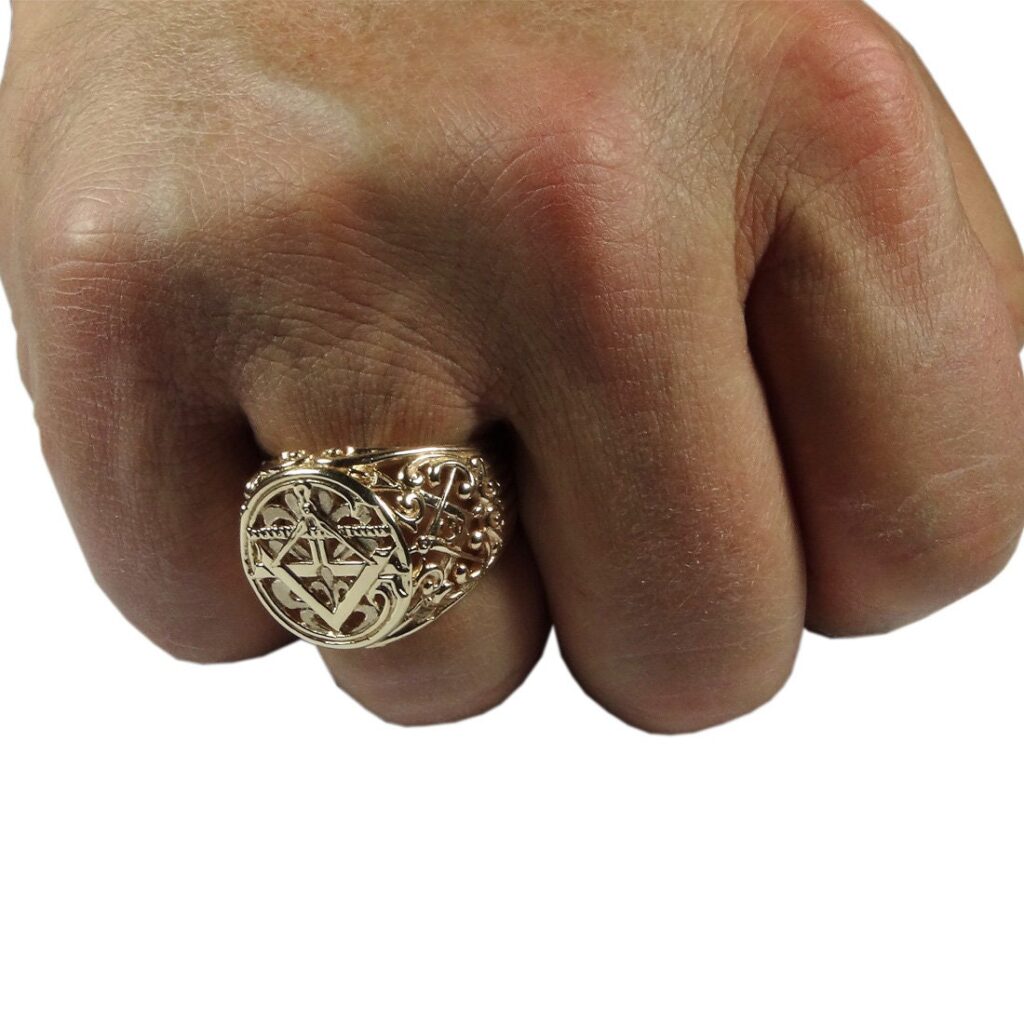 Mason Handmade 14K or 10K Solid Yellow White Gold Custom Made Masonic ...