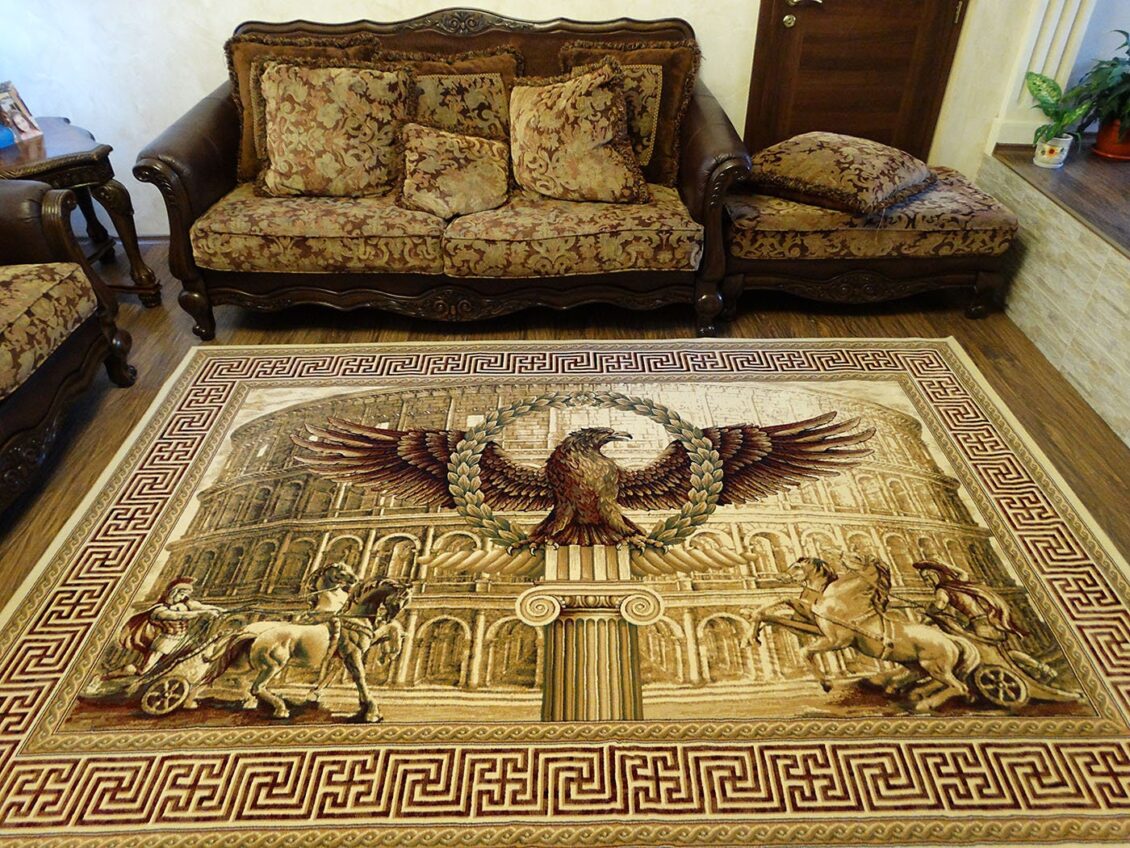 Roman Empire S.P.Q.R Eagle Area Rug Flag Ring Rome Legion Army Banner ...