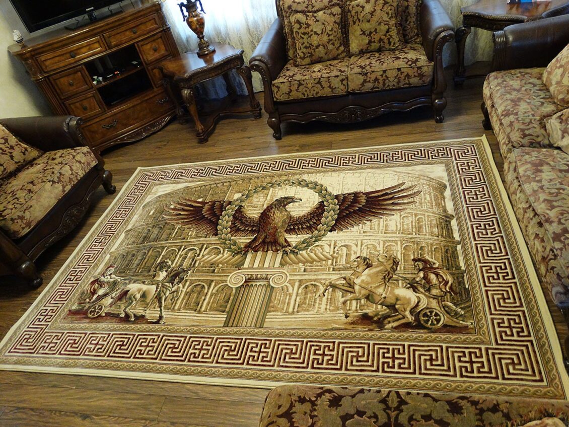 Roman Empire S.P.Q.R Eagle Area Rug Flag Ring Rome Legion Army Banner ...