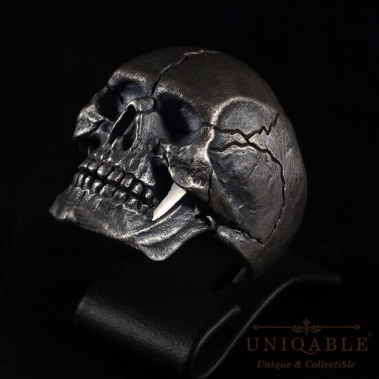 Handcrafted, Man Full Jaw Skull Sterling Silver 925 Biker RING, Custom ...