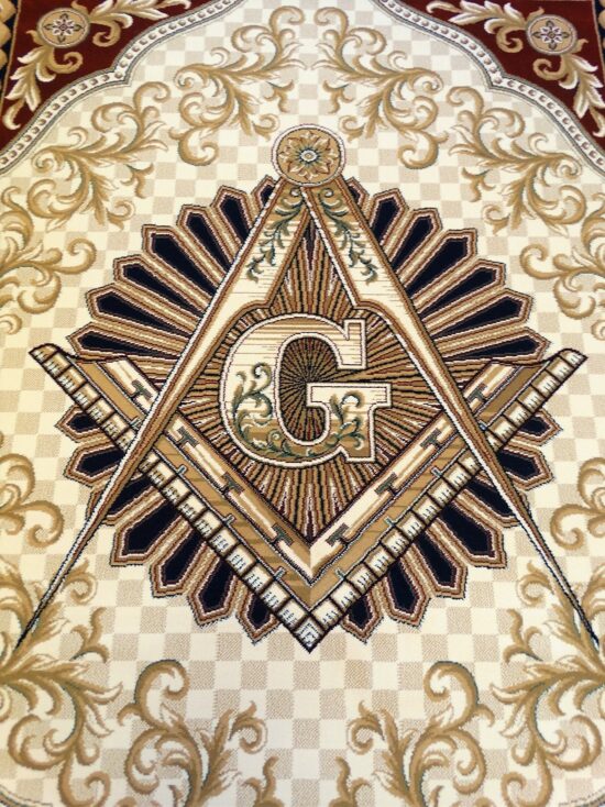 Masonic Woven Area Rug, Freemason Ring, Square and Compass, All Seeing ...
