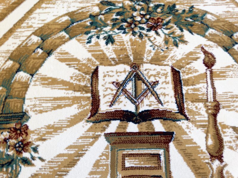 Masonic Woven Area Rug, Freemason Ring, Square and Compass, All Seeing ...